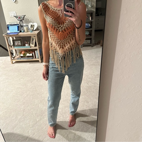 Tops | Crochet Tank Top Boho Style Perfect For A Beach Day Nwt | Poshmark